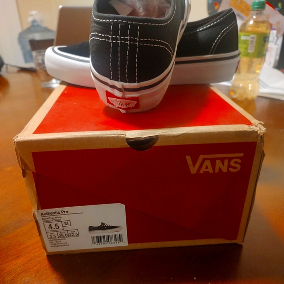 Vans | Shoes | Vans Authentic Pro Blacktrue White | Poshmark